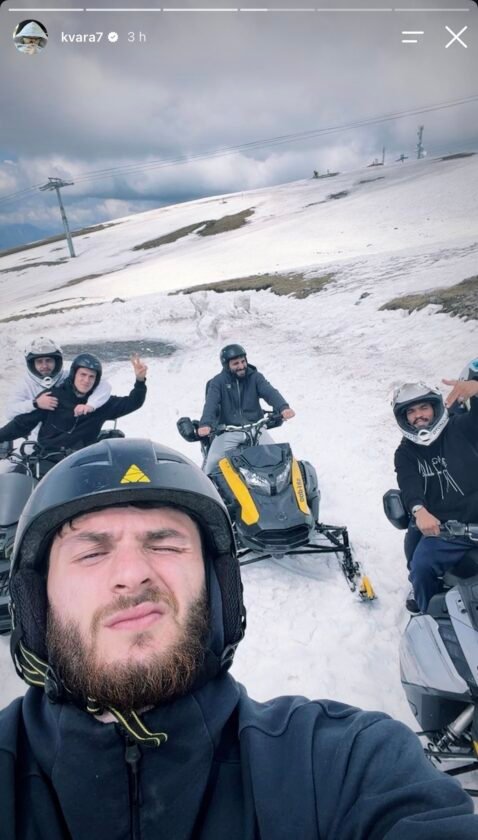 PSG star Kvaratskhelia skips the World Cup for a chilly mountain break